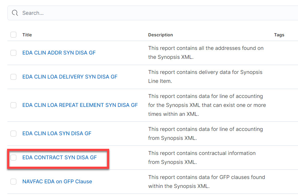 EDA Training - EDA CONTRACT SYN DISA GF | PIEE